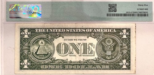 1981 $1 Super Low Binary One Single Digit Star Note. Serial Number ...