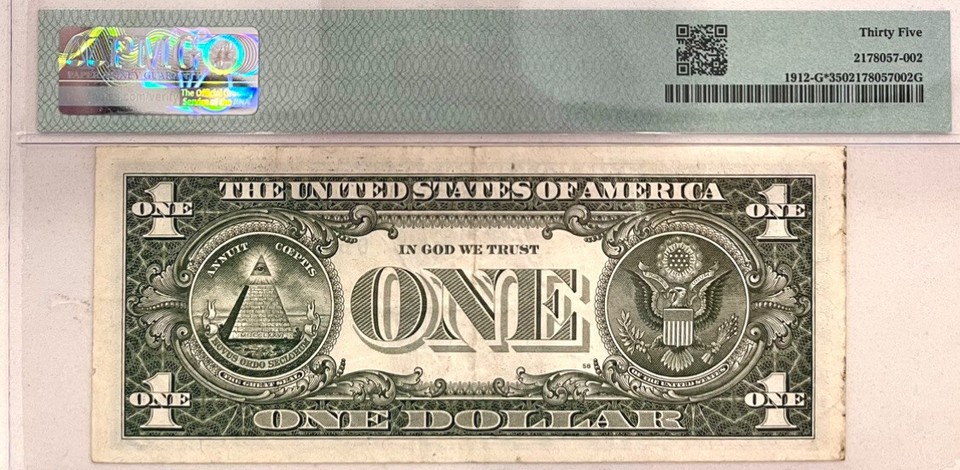 1981 $1 Super Low Binary One Single Digit Star Note. Serial Number ...