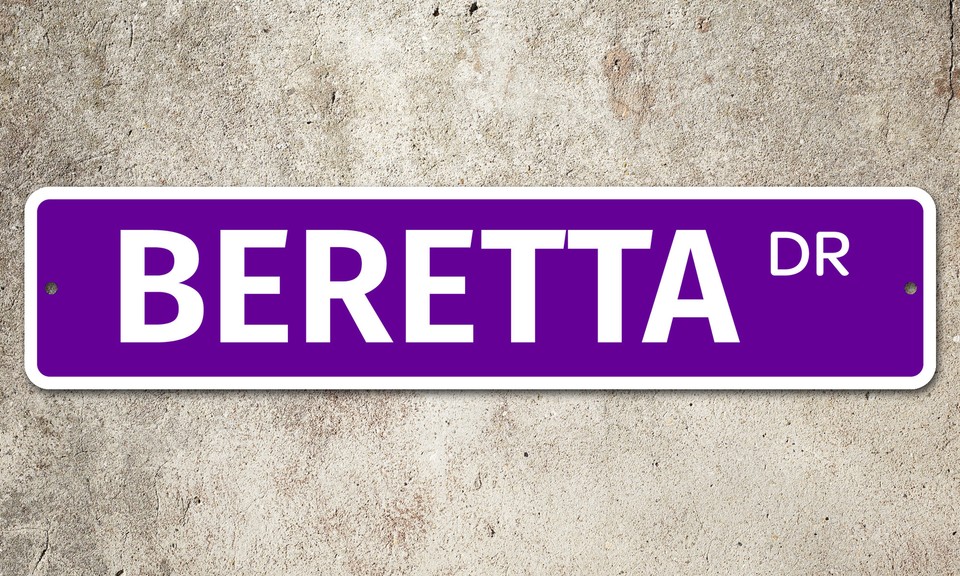 5274 SS Beretta 4" x 18" Novelty Street Sign Aluminum | eBay