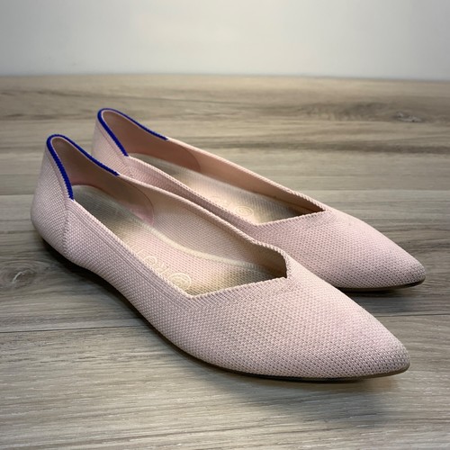 Rothys Womens Sz 7 The Point Flats Light Pink Slip On Pointed Toe Shoe ...