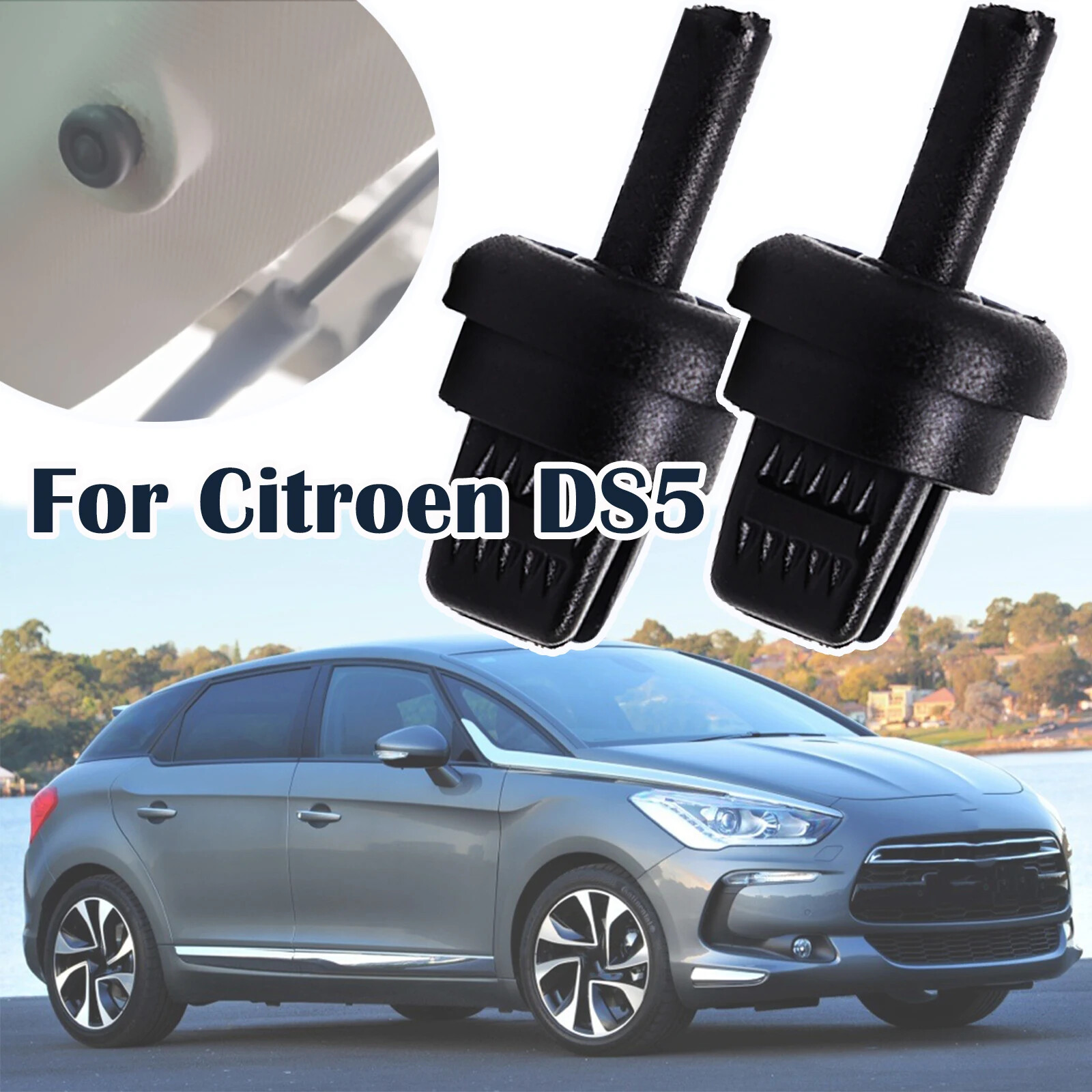 2Pcs For Citroen DS5 C4 Car Parcel Shelf String Clips Hook Bracket Pegs ...