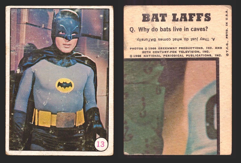 Batman Bat Laffs Vintage Trading Card You Pick Singles #1-#55 Topps ...