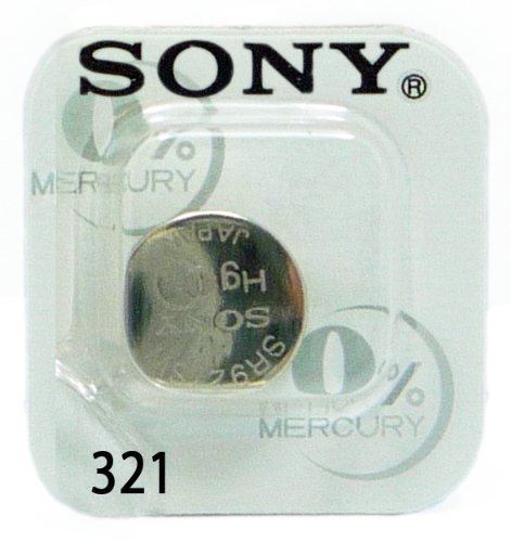 Sony 321 (SR616SW) 1.55v Silver Oxide (0%Hg) Mercury Free Watch Battery ...