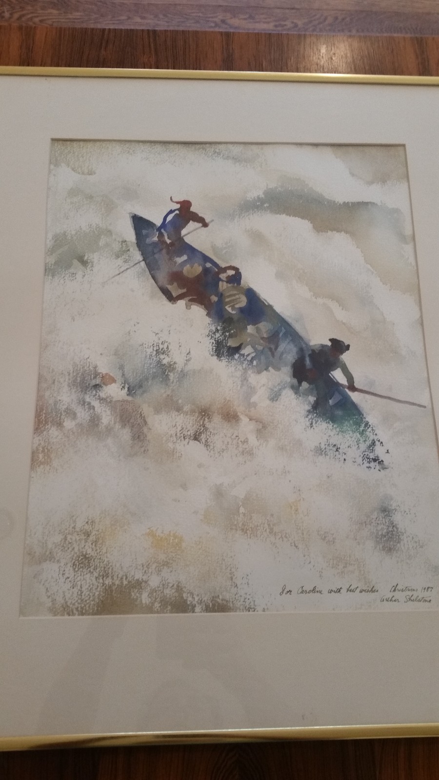 Amazing Arthur Shilstone (b 1922) watercolor of white water kayaking | eBay