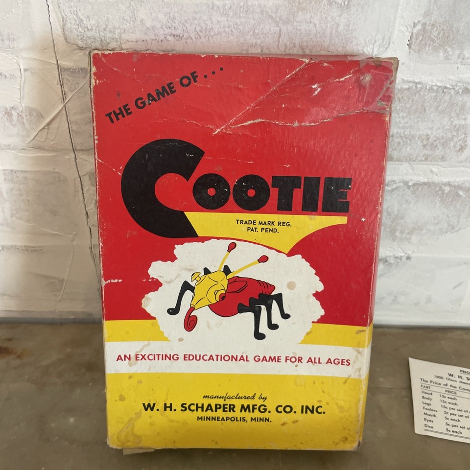 The Game of Cootie Vtg 1949 Patent Pending, Build A Bug Game Original ...