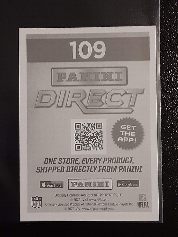 2022 Panini NFL Sticker Card & Collection Silver Foil Sticker #109 Zach ...