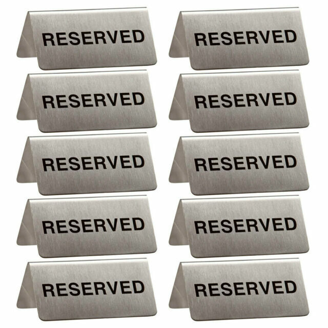 Esselte Metal Reserved Signs - 10 Pack for sale online | eBay Australia