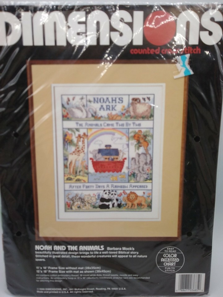 Dimensions Cross Stitch Kit Noah's Ark Noah and the Animals by Barbara ...