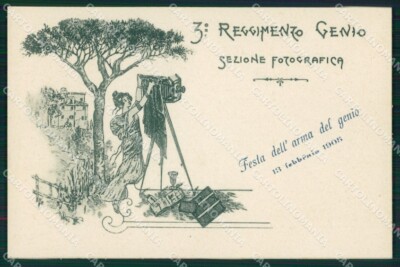 Militari Arma del Genio III Reggimento Sezione Fotografica cartolina ...