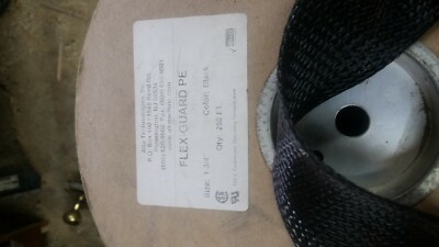 Flex-Guard PE 1-3/4" Black 3' braided Braided Expandable sleeving tube ...