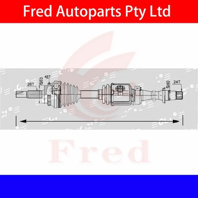 Fred CV Drive Shaft Right Fits Camry Hybrid 2006-2011.AHV40.43410-33310 ...