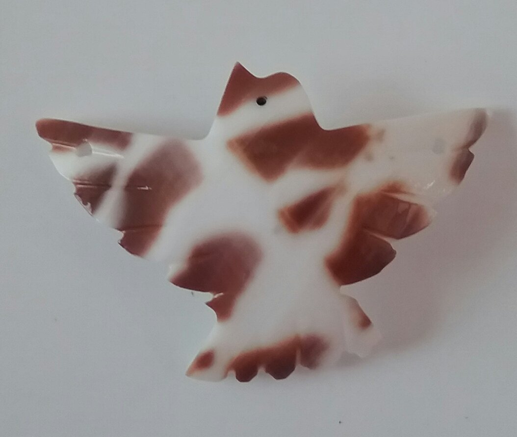 10 PCS POLISHED NATURAL SHELL FETISH CARVED BIRDS BEADS PENDANTS ...