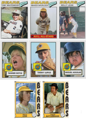 BAD NEWS BEARS COLLECTOR CARDS KELLY LEAK TANNER BOYLE ETC 52 & 77 ...