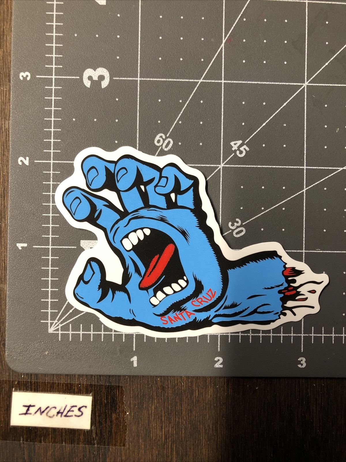 Santa Cruz Blue Screaming Hand Glossy Skateboard Laptop Decal Sticker ...