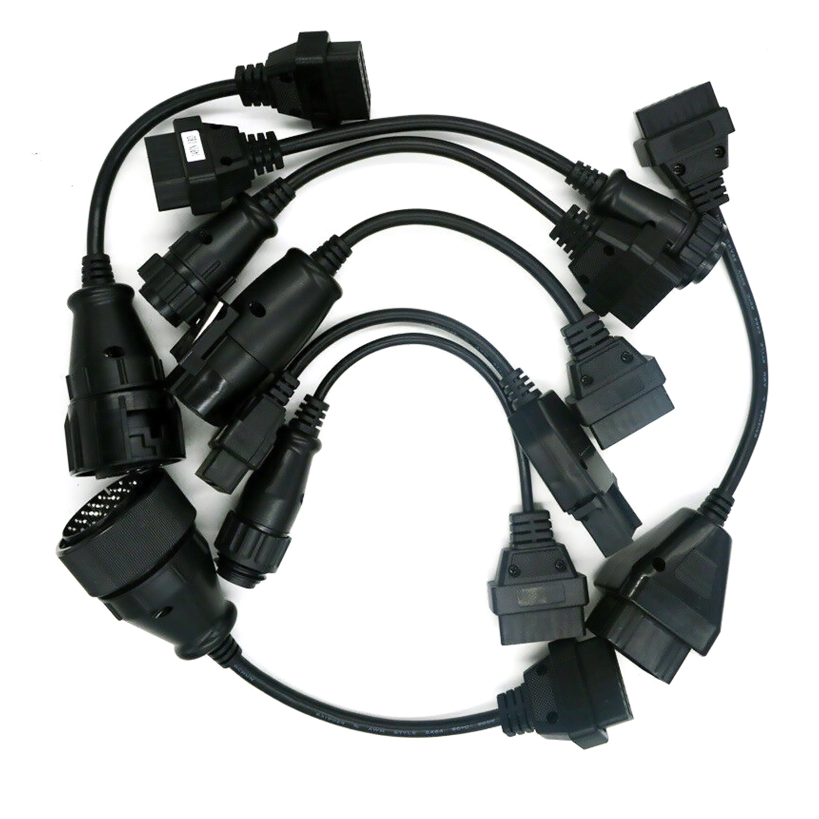 8 Pcs OBD2 OBDII Full Set Diagnostic Tool Adapter Truck Cables For CDP ...