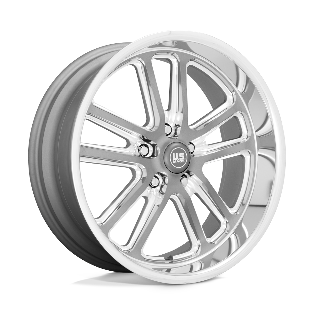 24 Inch Wheel Rim US Mag U130 Bullet Gray Milled 24x9 5x5 +1mm New ...