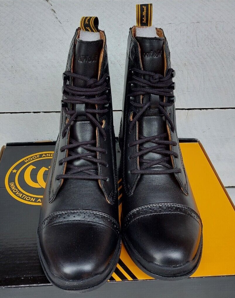 Ladies Hoof & Woof 301 Leather Lace Up Paddock Boots | eBay UK