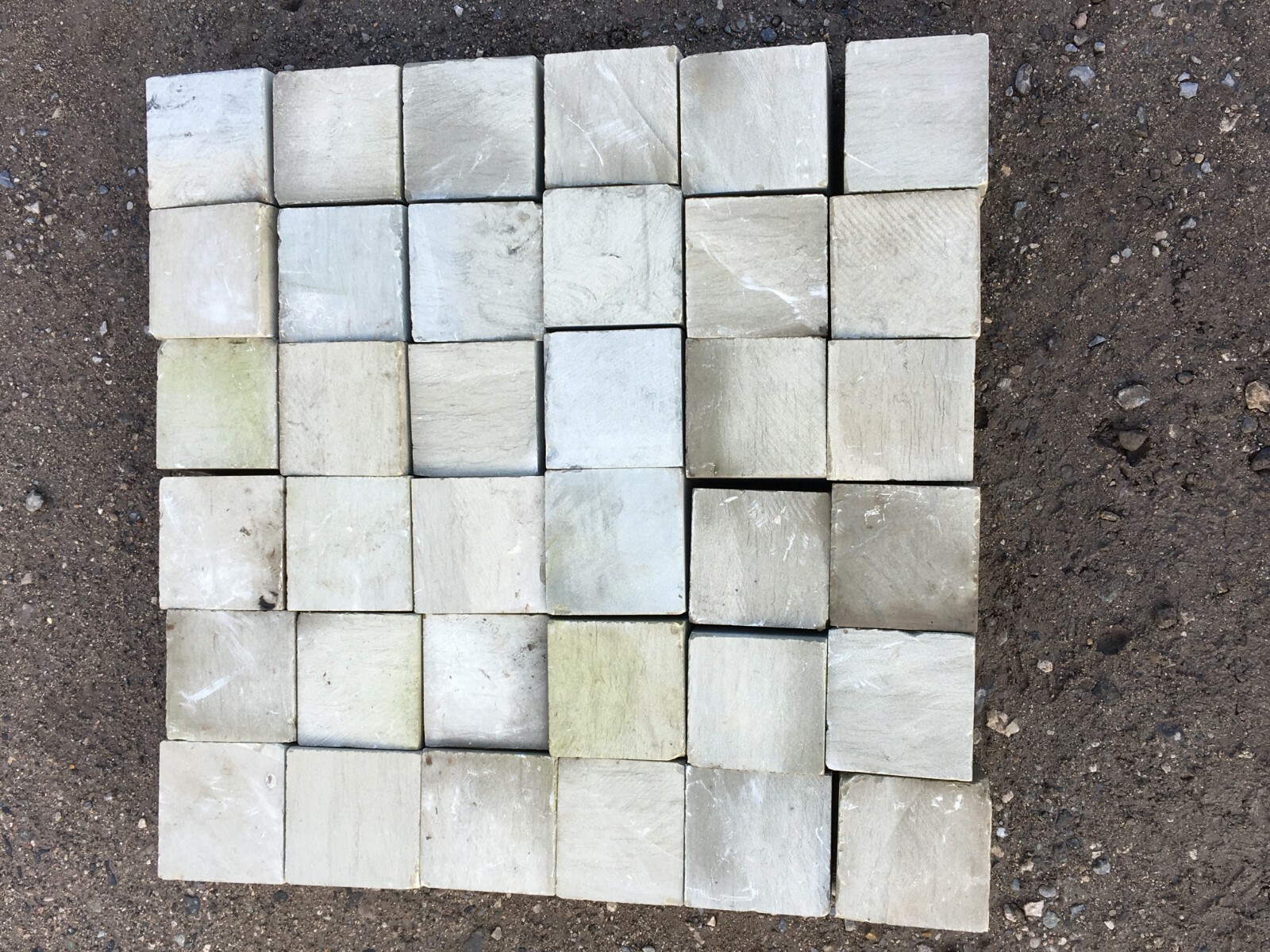 Reclaimed Sandstone Setts - Grey Cobbles 30 Square Metres. | eBay UK