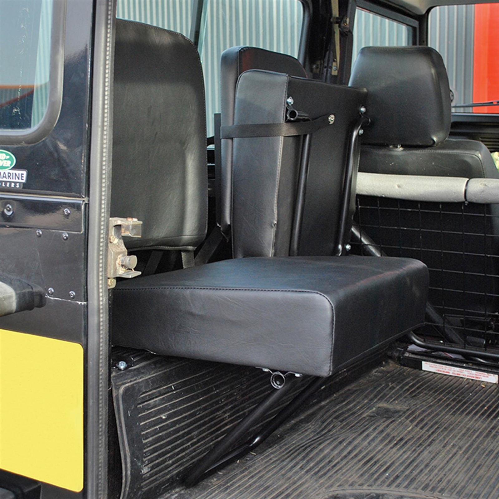 Land Rover Defender (Upto 2007) Rear Inward Facing Folding Seat - Black ...
