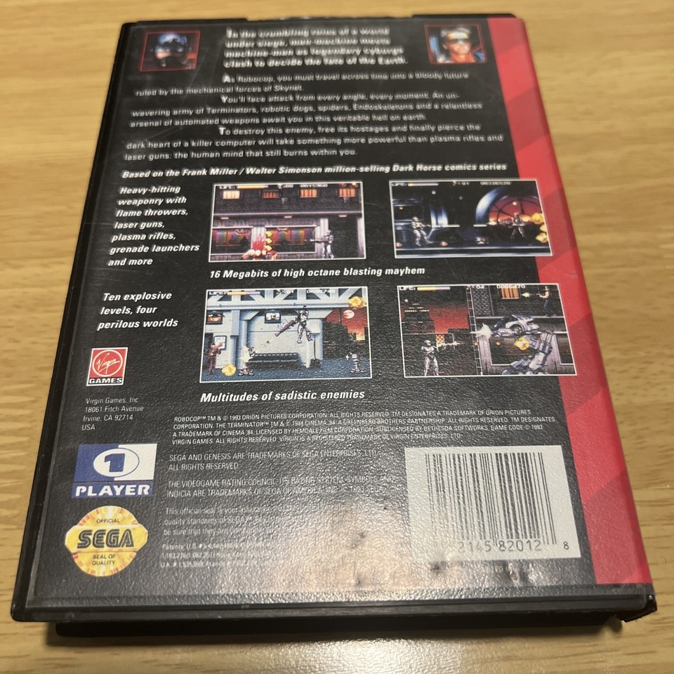 Robocop Vs The Terminator Case (SEGA Genesis) Authentic BOX ONLY | eBay
