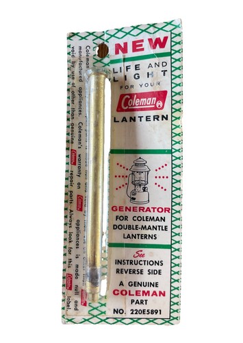 Old Stock Coleman 220E 5891 Double Mantle Lantern Generator Vintage ...