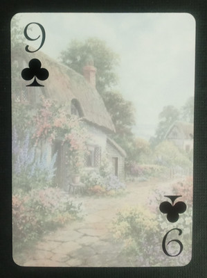 Masterpiece Playing Card The Old Garden Path 9 Clubs | eBay