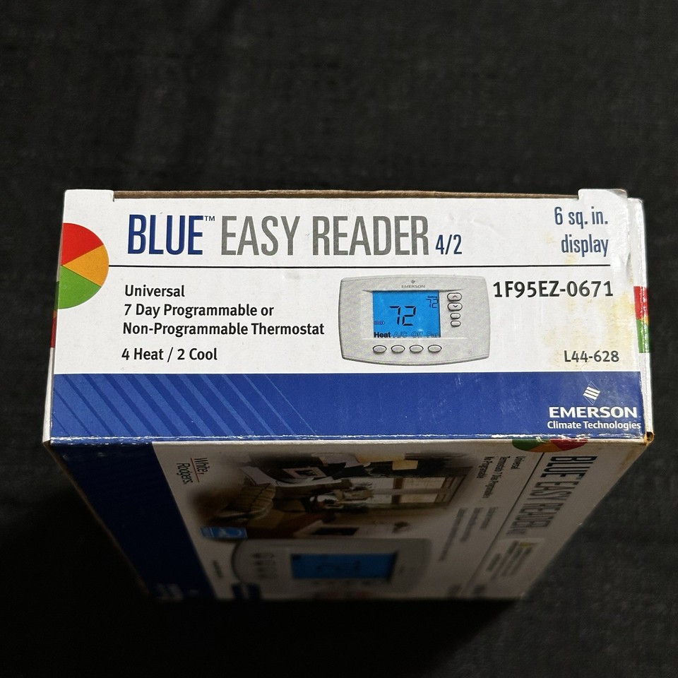 EMERSON WHITE RODGERS 1F95EZ-0671 BLUE EASY READER Programmable ...