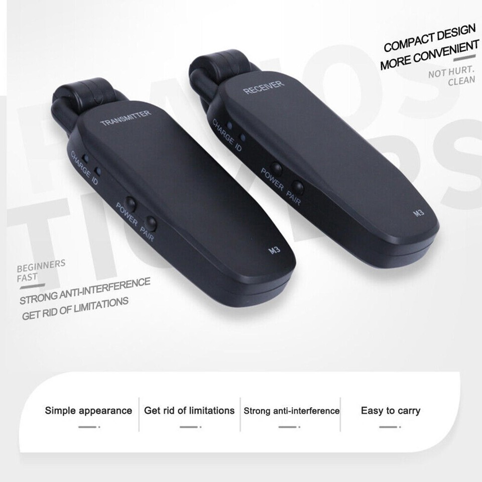 6.35mm Interface M3 Model Wireless Transmitter+Receiver For Electric ...