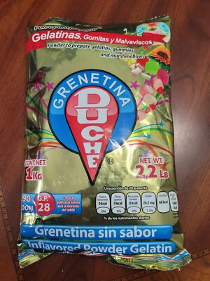 Grenetina Duche 1 Kilogram(2.2 Lb) Grenetina Sin Sabor Unflavored Pwder ...
