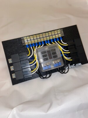 Race Car Fuse/Relay Panel Block 6Way COMPACT W/SWITCHES Custom ...