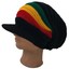 Ladies Men Jamaica Reggae Rasta Style Delux Visor Baggy Beanie Kufi Hat ...