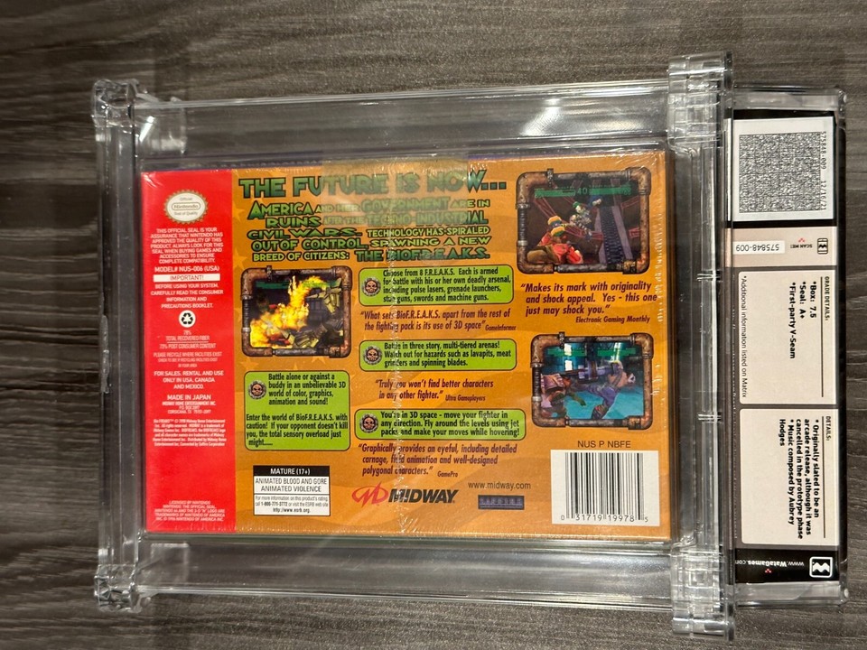 Bio Freaks Biofreaks Nintendo 64 N64 New Sealed GRADED WATA 7.5 A+ ...
