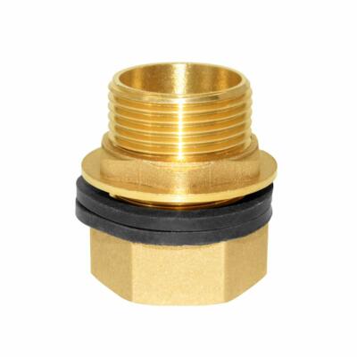 Brass Water Tank Connector Bulkhead Tank Fitting 1" Male x1" Female ...