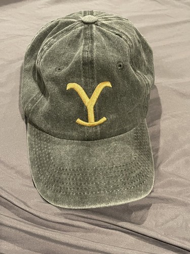 New Yellowstone TV Show Rocking Y Logo Gray Adjustable Hat Strap back ...