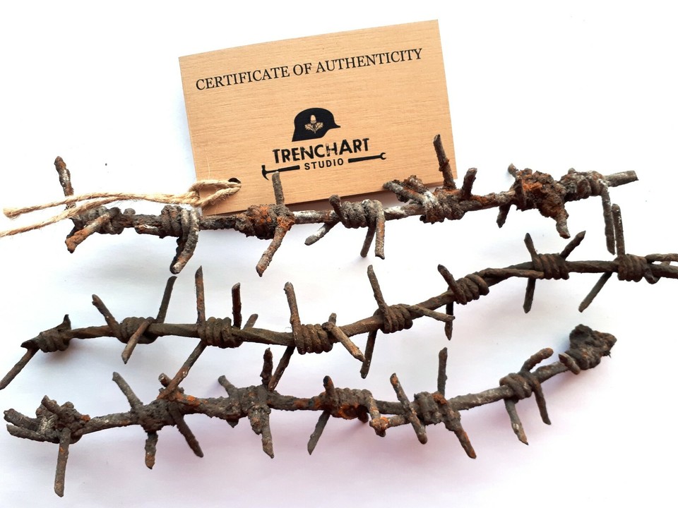 Barbed Wire WWI germany original WW1 dug barb battle relic vintage ...