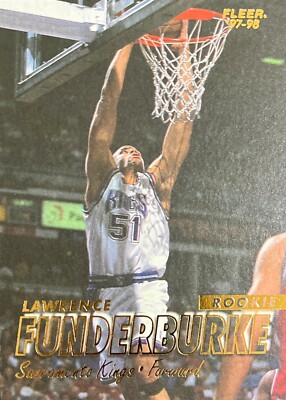 Lawrence Funderburke Fleer 97-98 #321 Rookie Card Sacramento Kings | eBay