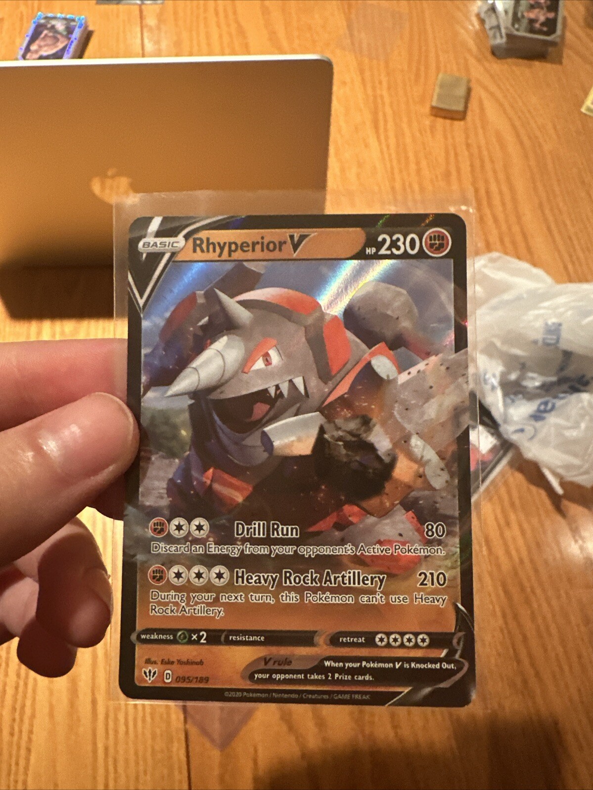 Pokémon TCG Rhyperior V Darkness Ablaze 095/189 Holo Ultra Rare | eBay