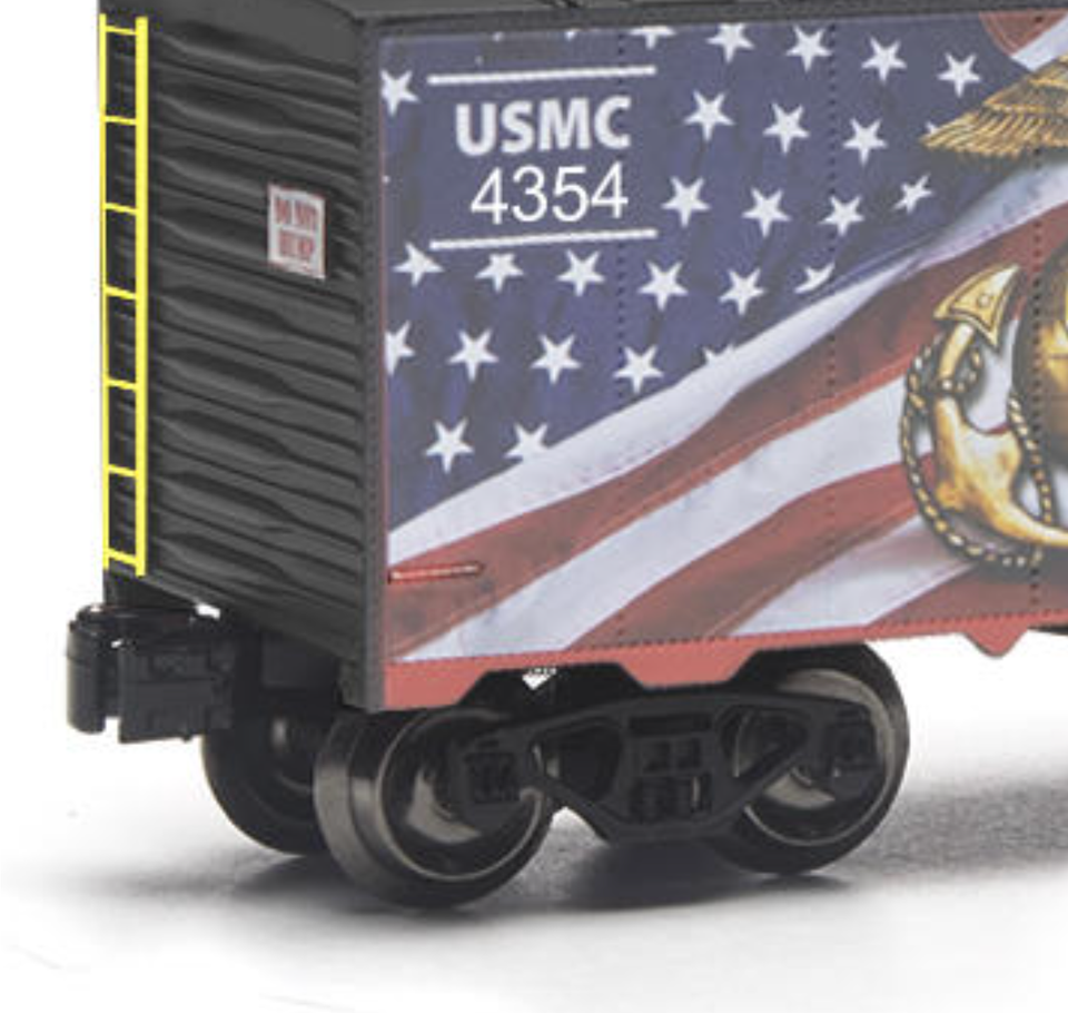 O Gauge United States Marines Boxcar with Operating Coupler Military ...