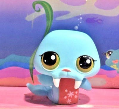 Littlest Pet Shop LPS G7 Sky Blue & Fuchsia Walrus #33 | eBay Australia