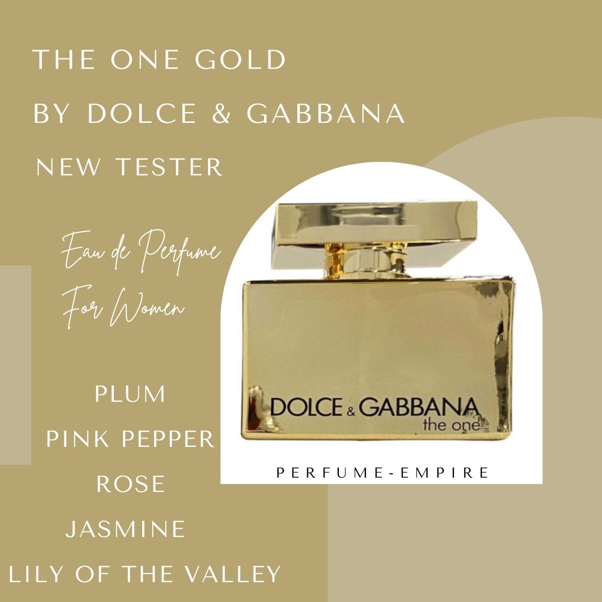 The One Gold by Dolce & Gabbana perfume intense EDP 2.5 oz New Tester ...