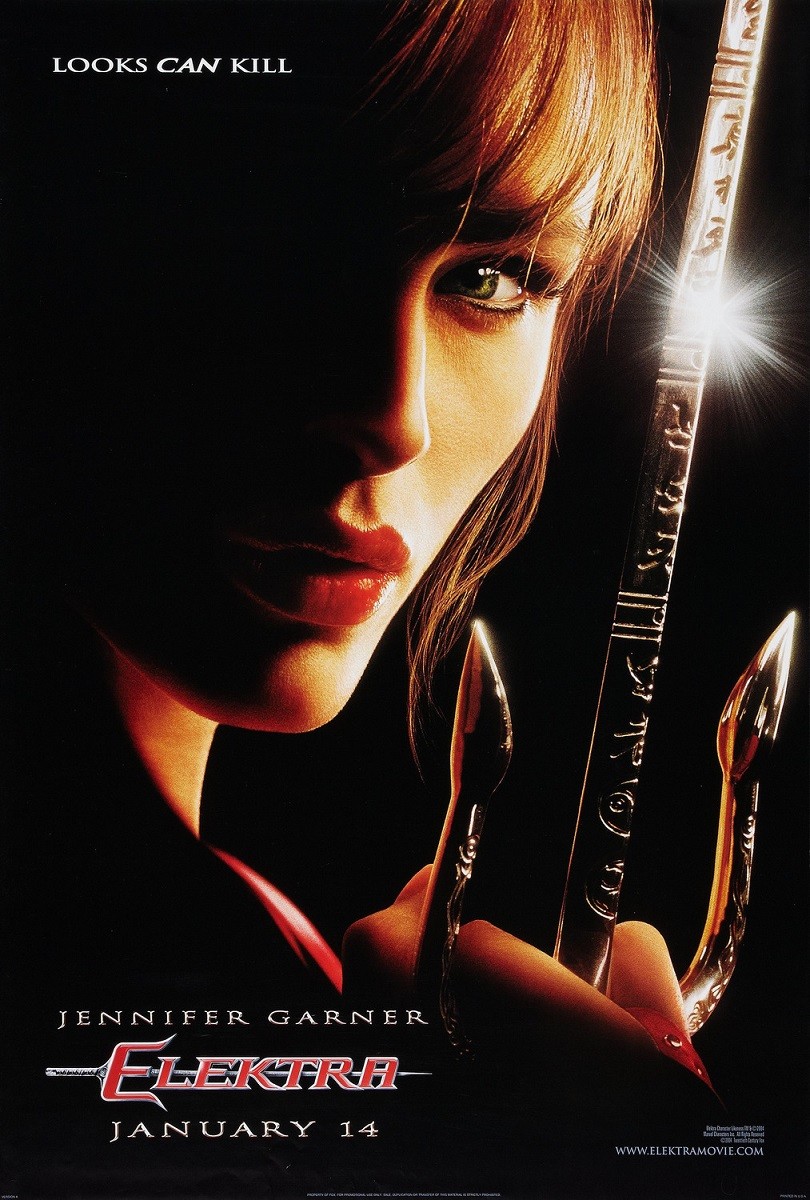 HUGE Original JENNIFER GARNER ELEKTRA 48" X 70" Double Sided Bus ...