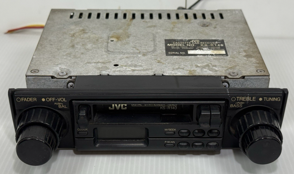 JVC Car Audio Stereo 2 Knob OLD SCHOOL Cassette KS-R140 RARE SQ Vintage ...
