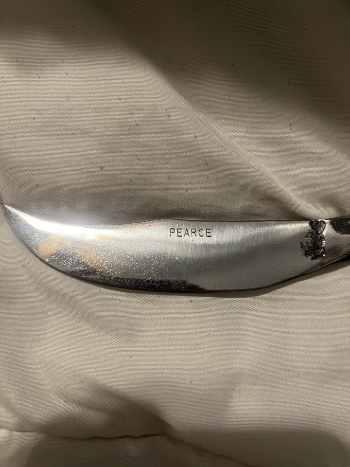 PEARCE Twisted Hand Forged Railroad Spike 9” Knife Unique Handle And ...