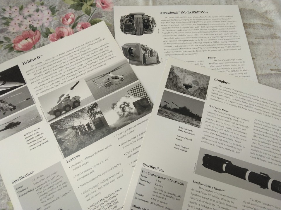 Lockheed Martin Weapon Pamphlets Set of 3 June 2002 English military ...