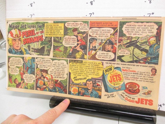 newspaper ad 1950s SKINNER cereal box premium MAJOR MARS Sugar Jets ...