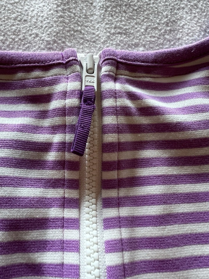 Lands End Girls Dress Purple Stripe Sleeveless Size 12 | eBay