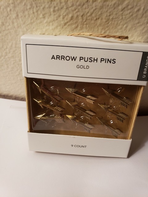 U Brands Arrow Shaped 9 Metal Push Pins for sale online | eBay