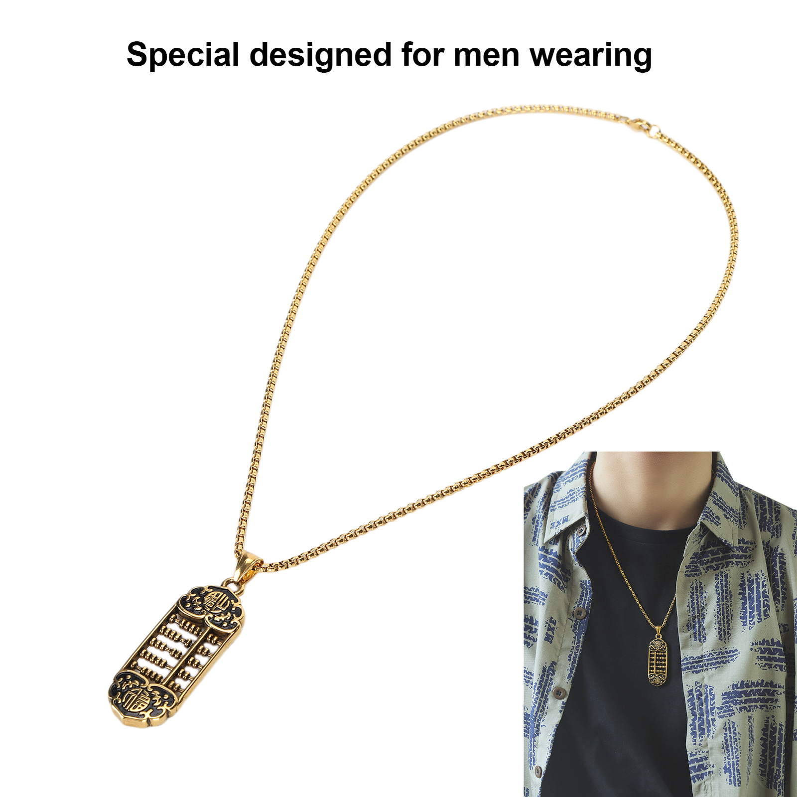 Titanium Steel Men Necklace Personality Fashionable Male Jewelry ...