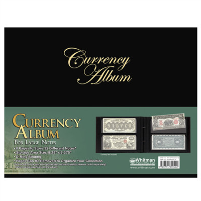 Whitman Currency Album For Large Size Bank Notes - Paper Money ...