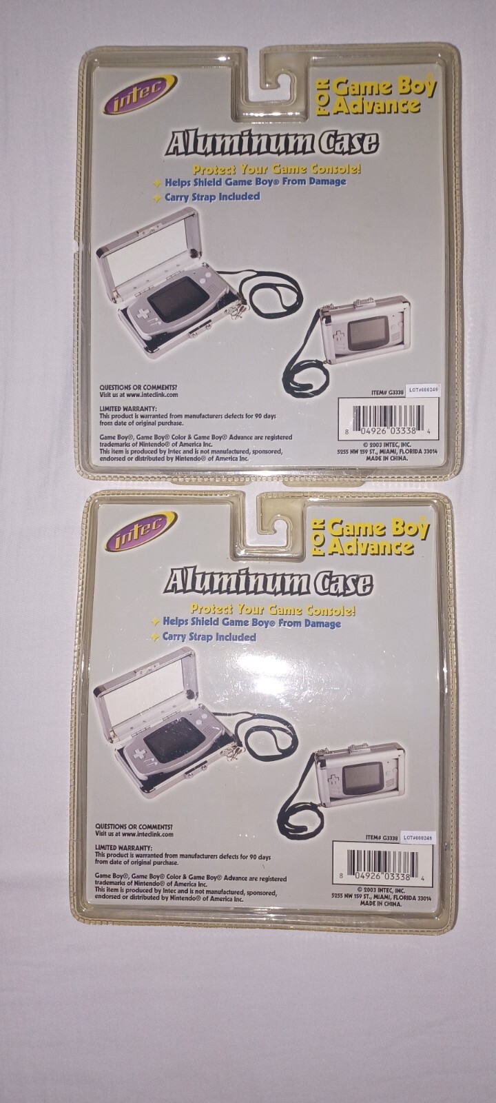 RARE NEW INTEC ALUMINUM CASE FOR NINTENDO GAME BOY GAMEBOY ADVANCE GBA ...